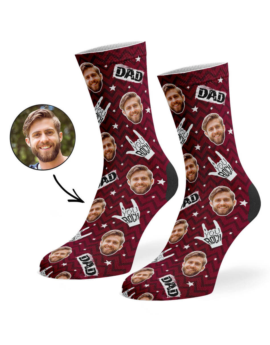 You Rock Dad Socks - Personalized Dad Socks – Super Socks