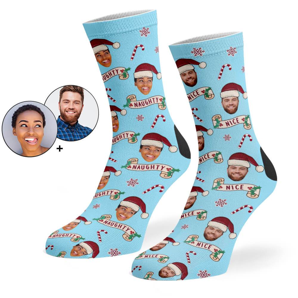 Naught & Nice Socks - Personalized Christmas Socks – Super Socks