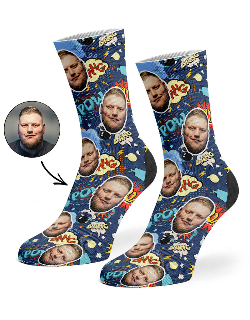 Comic Socks - Personalized Cartoon Socks