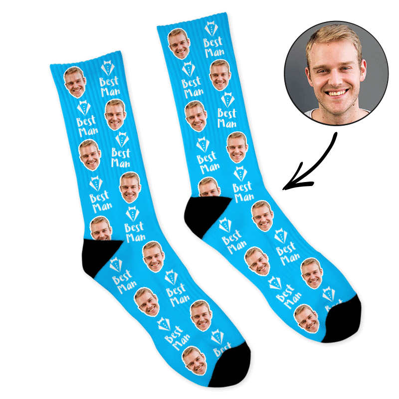 Best Man Socks - Custom Best Man Face Socks